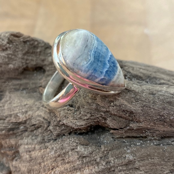 Jewelry | Sterling Silver Solid 925 Blue Scheelite Gemstone Teardrop ...